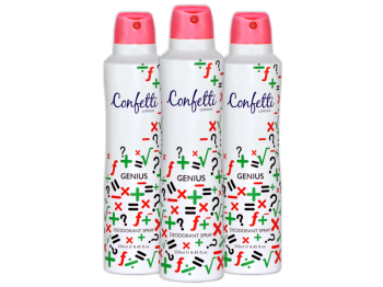 สเปรย์ระงับกลิ่นกาย คอนเฟตติ จีเนียส สำหรับผู้หญิง Confetti Deodorant Spray