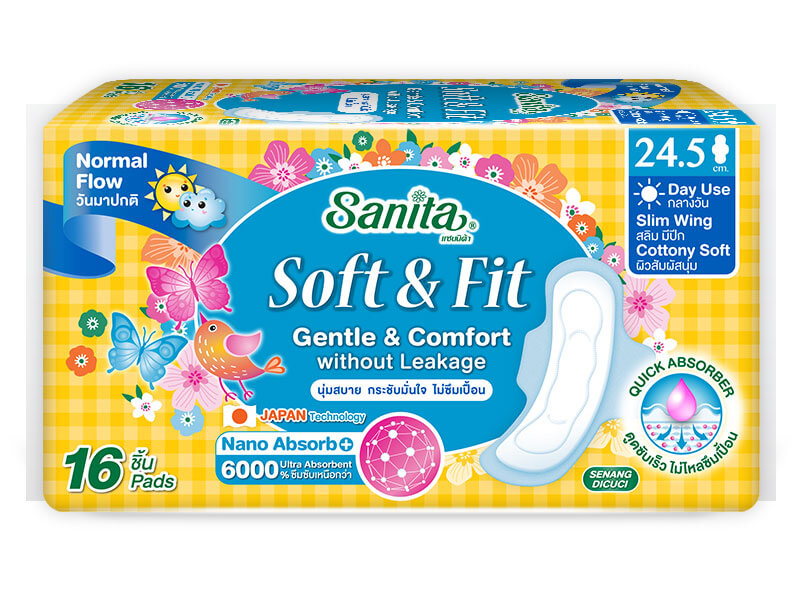 Sanita Soft & Fit Slim Wing 24.5 cm - Day Use
